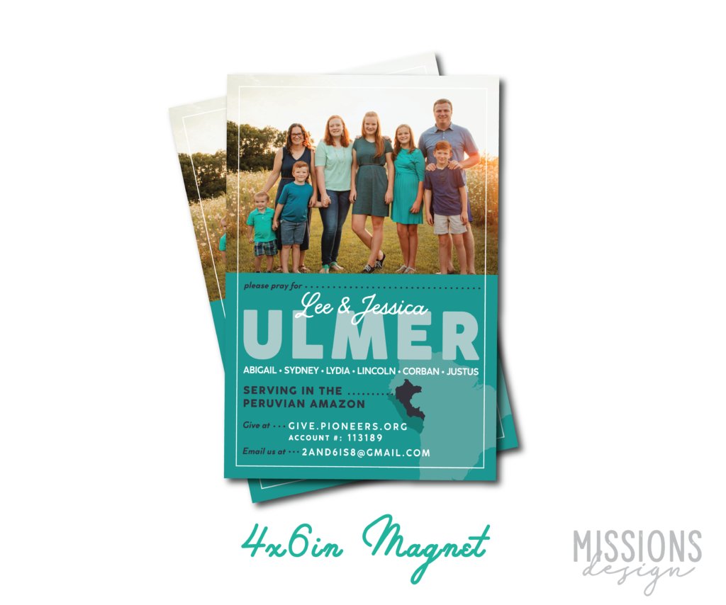 Horizontal Photo Missionary Magnet - Missions Designs